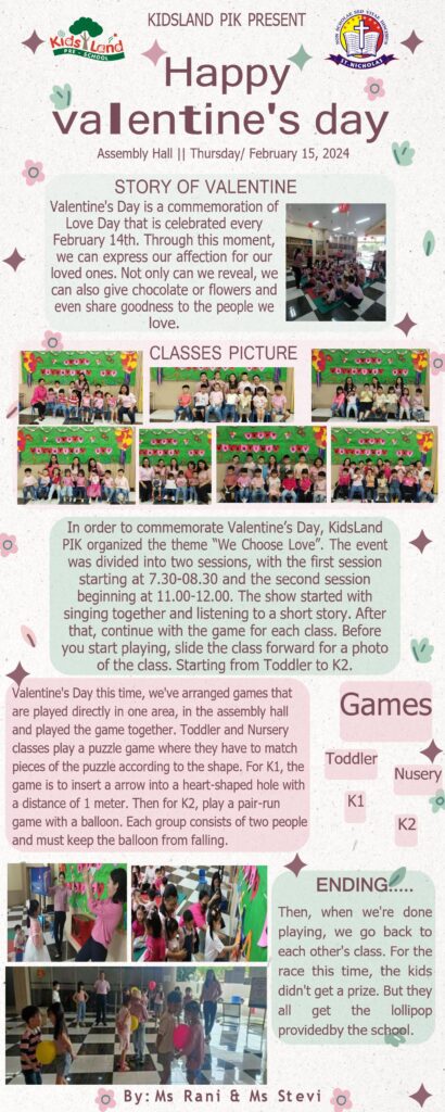 Valentine’s Day 2024 KidsLand PIK – Saint Nicholas School