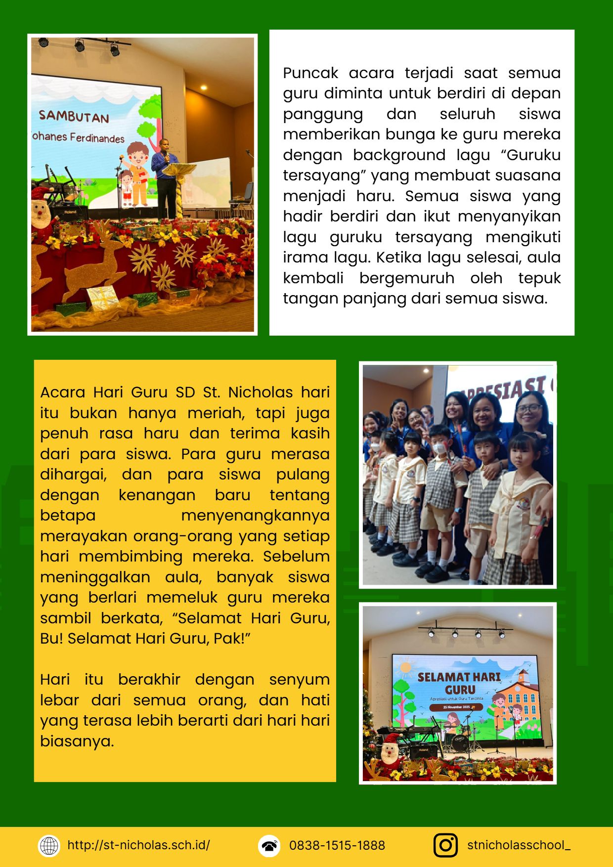 SNS Primary PIK Teachers’ Day Celebration 2025 – Saint Nicholas School